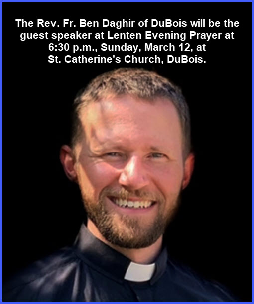 Rev. Fr. Ben Daghir will be the guest speaker at Lenten Evening Prayer > Sun 3/12/23 6:30pm ...