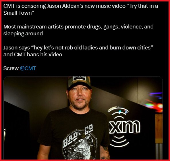 CMT is censoring Jason Aldean’s new music video ... - The True Great ...