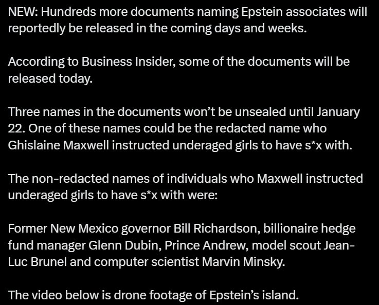 First batch of Epstein Documents Released ... - The True Great Awakening Blog! - GoDuBois.com