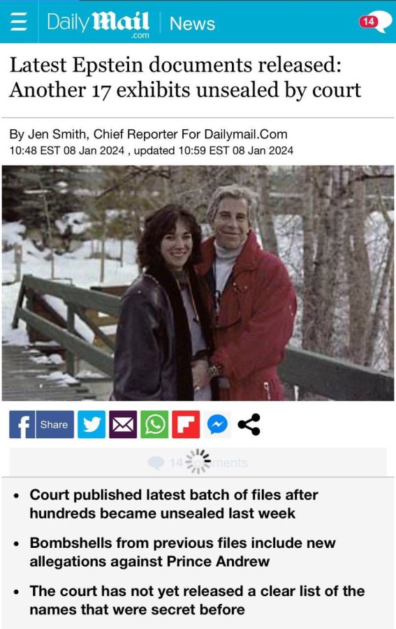 First batch of Epstein Documents Released ... - The True Great ...