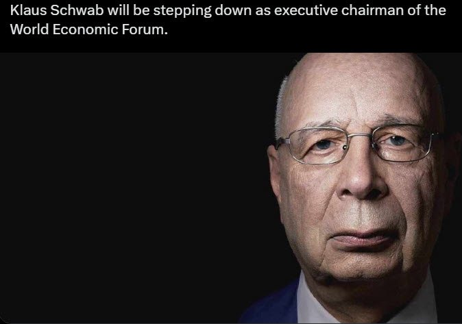 Klaus Schwab will be stepping down as executive chairman of the WEF ...
