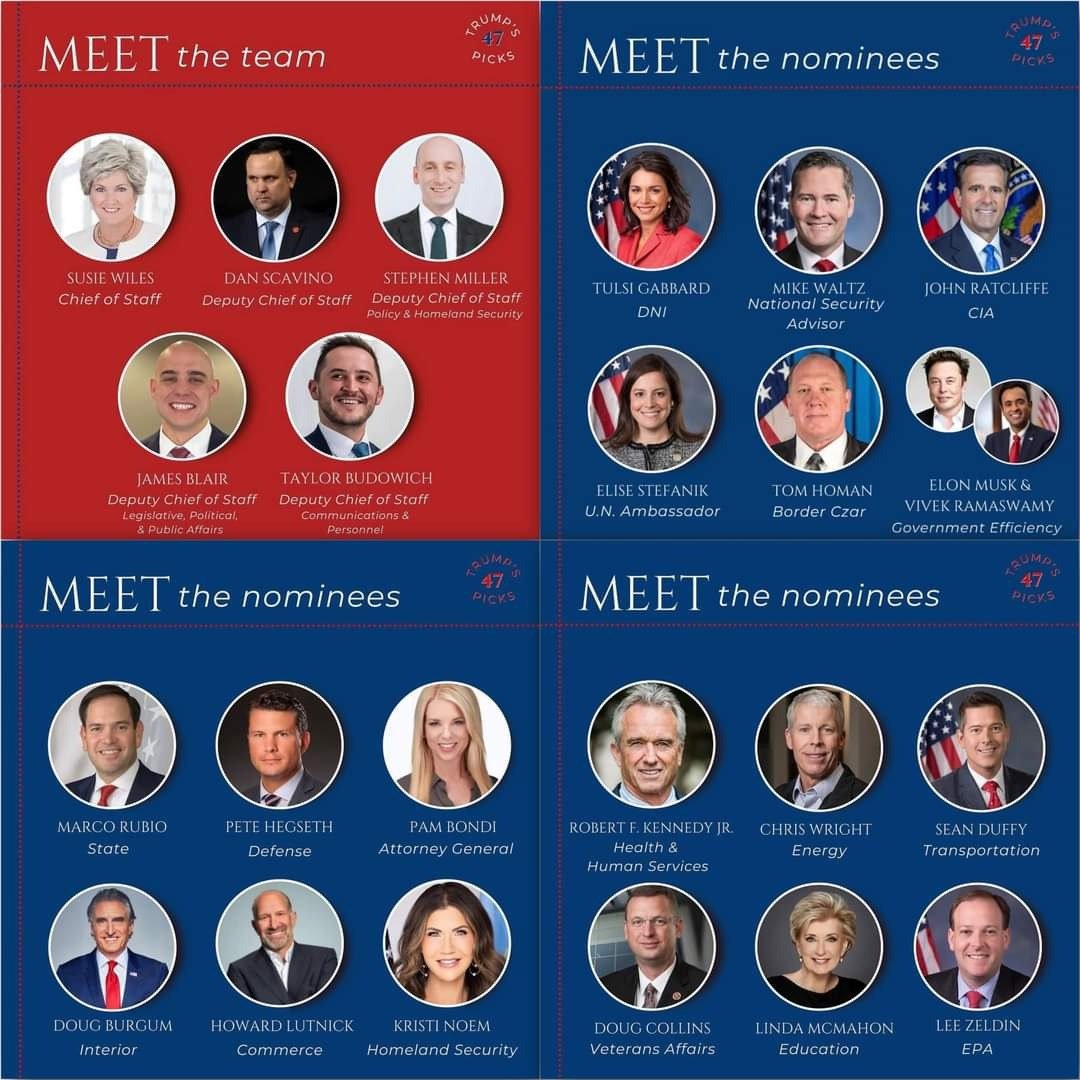 President Donald Trump's Full Cabinet List ... so far - The True Great Awakening Blog ...